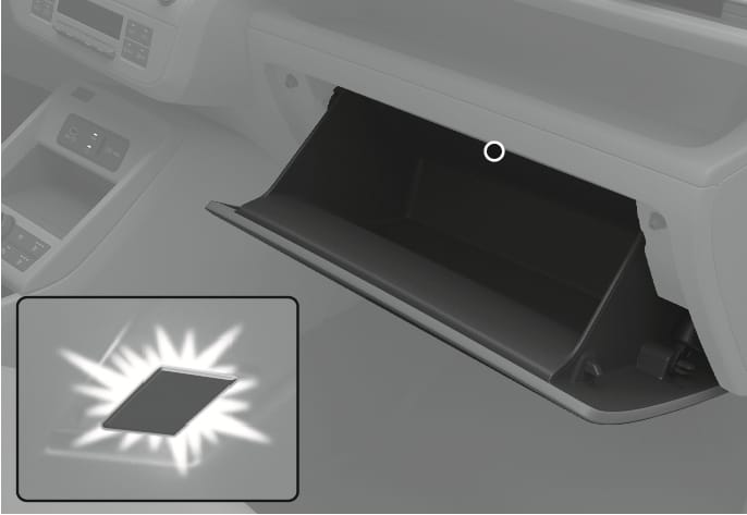 Glove box lamp