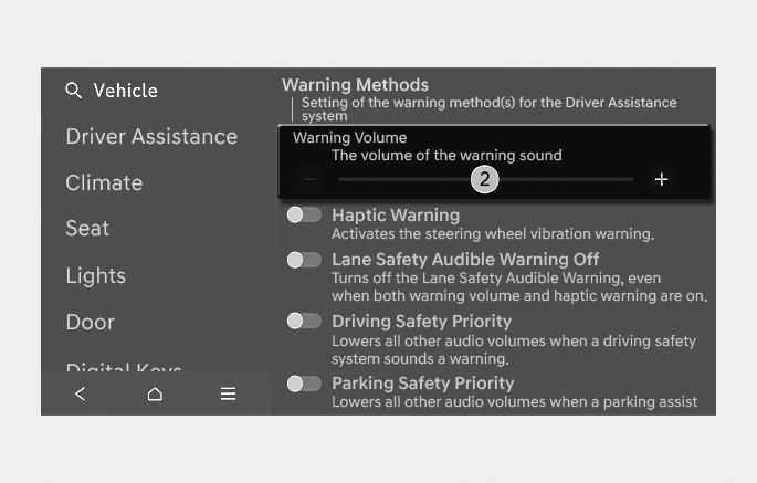 Intelligent Speed Limit Assist settings