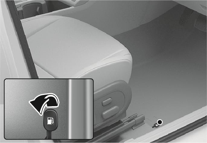 Opening the fuel filler door