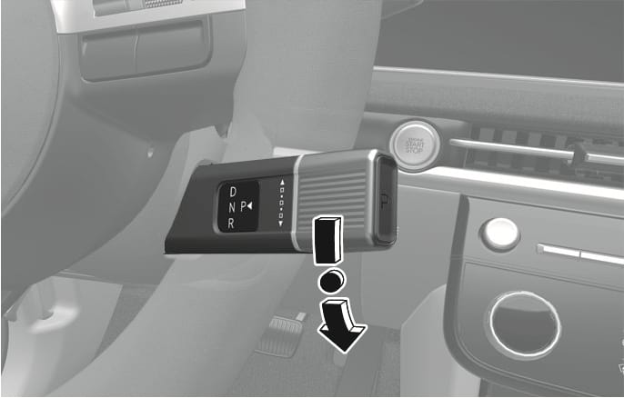 Automatic transmission operation (Rotary gear shift dial type)