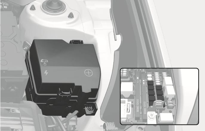 Engine compartment panel fuse replacement